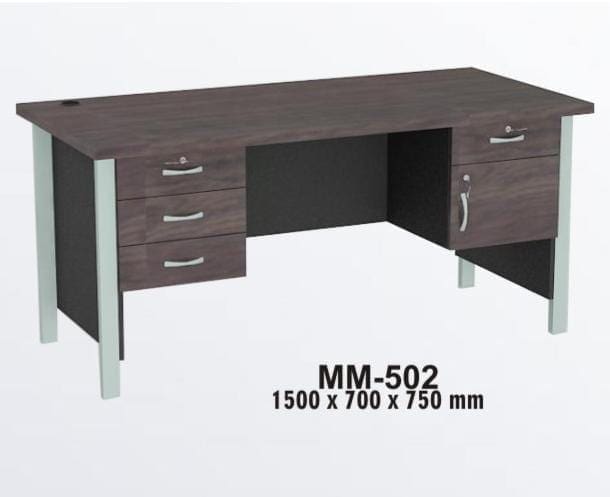 VIP Meja Kantor 1 Biro Berikut Laci type MM 502 | Subur Furniture ...